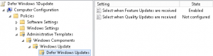 How to use Group Policy to defer Windows Quality and Feature updates
