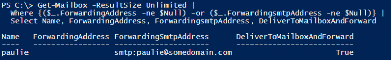 Remove forwarding from Office 365 Mailboxes with Powershell