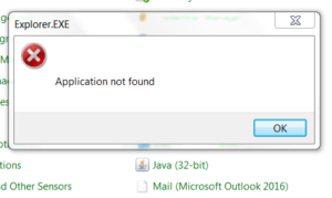 Mail (microsoft outlook 2016) application not found