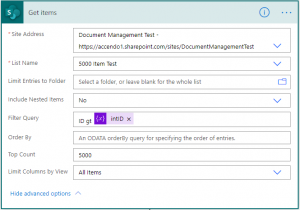 Get more than 5000 items from SharePoint with Power Automate