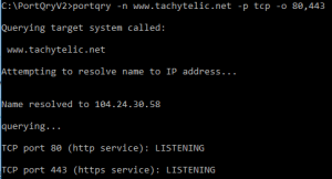 Test for open ports from using Telnet, Portqry or Powershell