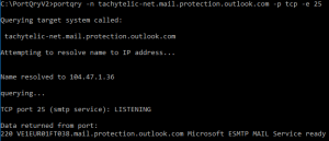 Test for open ports from using Telnet, Portqry or Powershell
