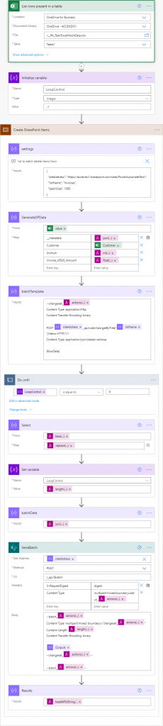 Power Automate Flow to batch create SharePoint List Items
