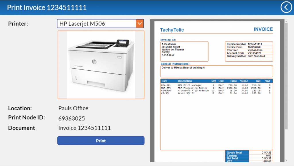 How to Print from PowerApps to on-premise printers