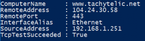 Test for open ports from using Telnet, Portqry or Powershell