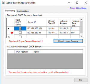 Detect a rogue DHCP Server with Microsoft Rogue Check Tool