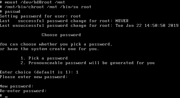 How to reset the root password on SCO Openserver 5
