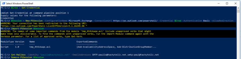 Setting the primary email address for Office 365 users with PowerShell