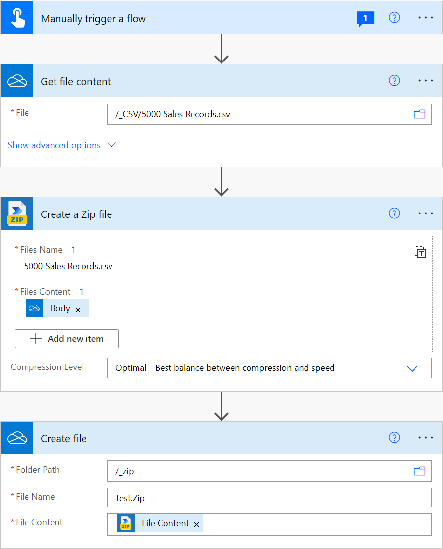 Working With Zip Files In Power Automate