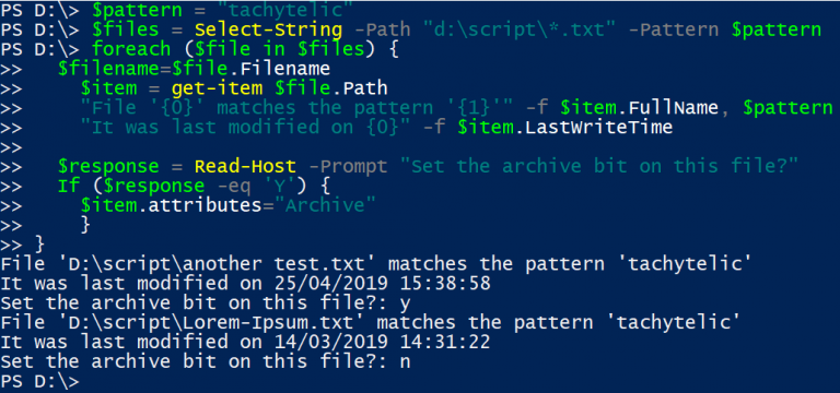 How to grep with PowerShell