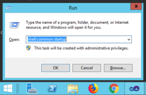 How to find the startup folder on Windows Server 2012 or 2016